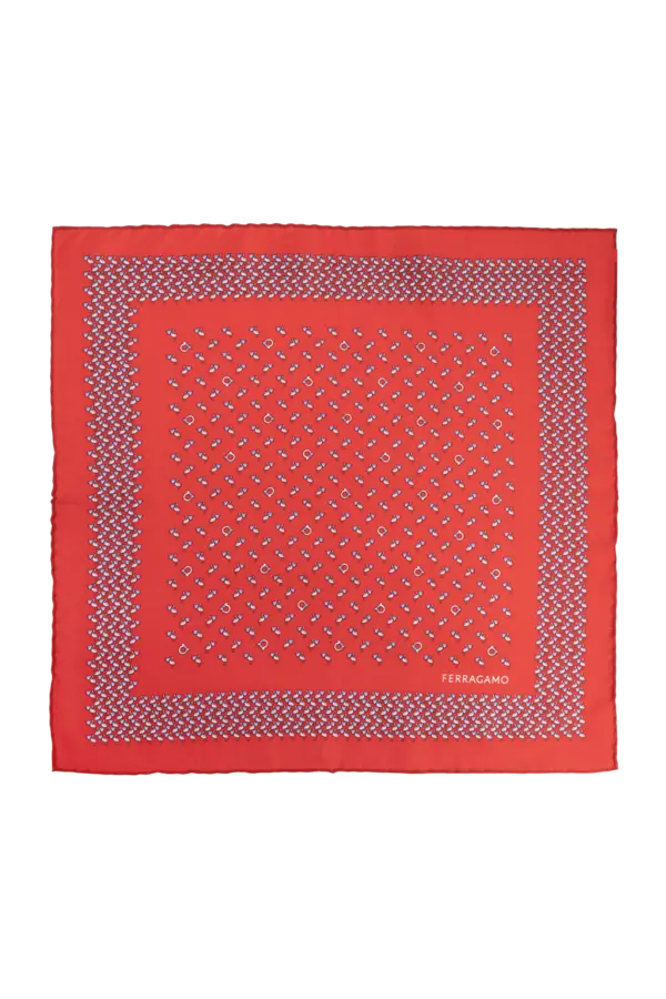 FERRAGAMO Silk Pocket Square - Red