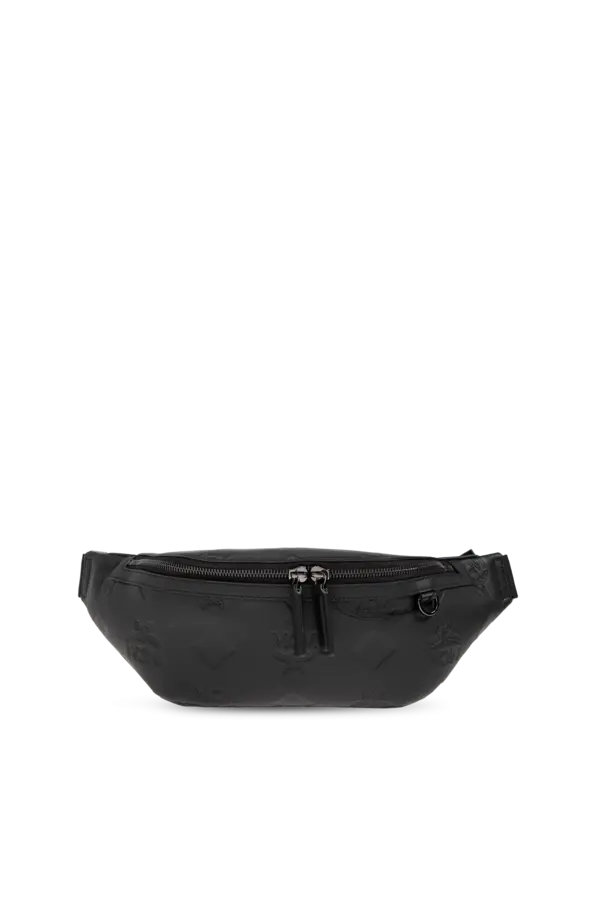 Mcm Medium Fursten Belt Bag - Black