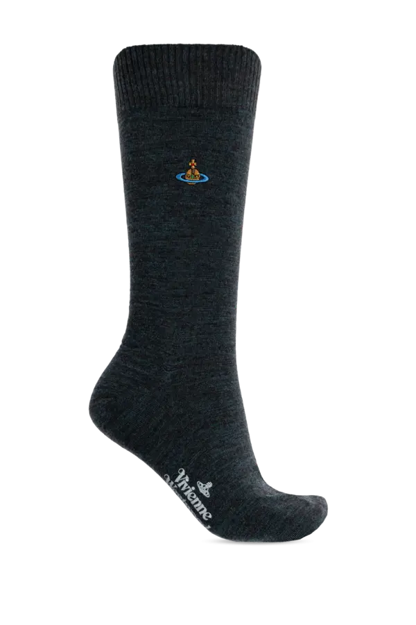 VIVIENNE WESTWOOD Logo Socks - Navy Blue