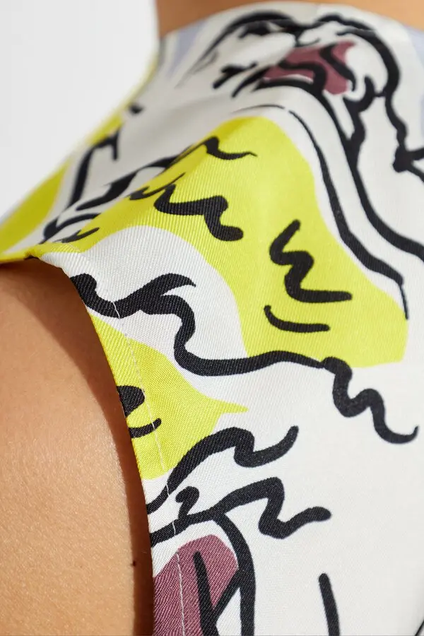 Tory Burch Silk Top With Scarf - Multicolour