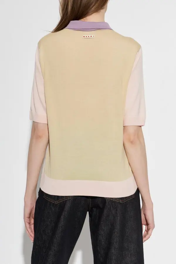 Marni Wool And Silk Polo Sweater