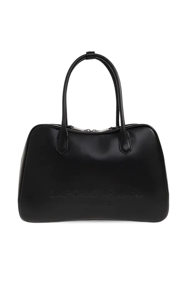 Emporio Armani Leather Handbag - Black