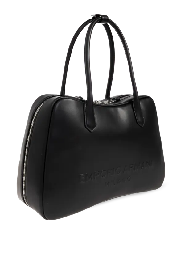 Emporio Armani Leather Handbag - Black
