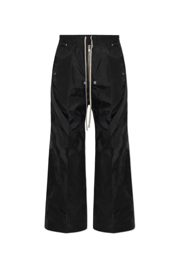Rick Owens Strapped Wide Leg Trousers - Black