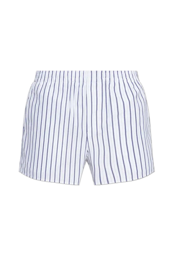 Ami Striped Shorts - White
