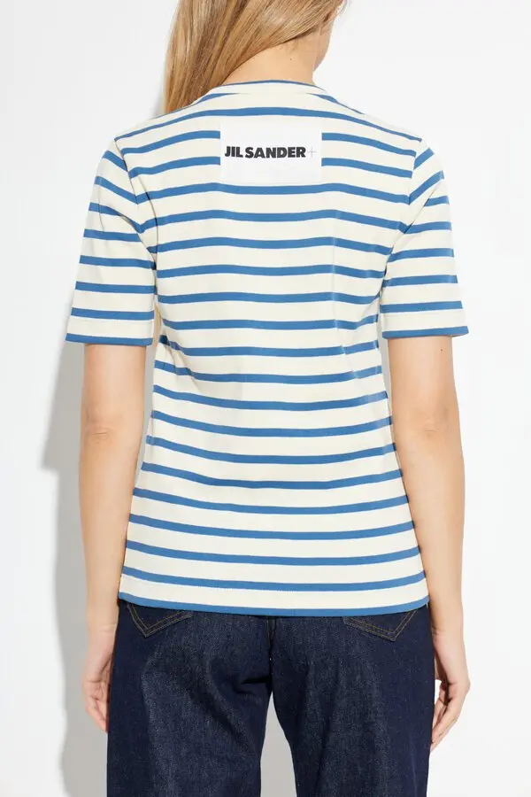 JIL SANDER Striped Cotton T-shirt