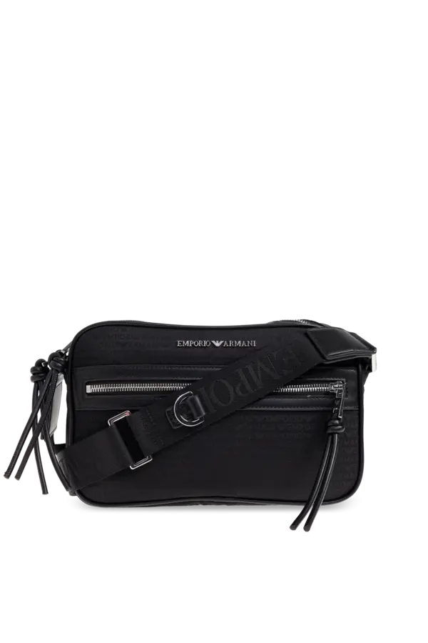 Emporio Armani Monogram Shoulder Bag - Black