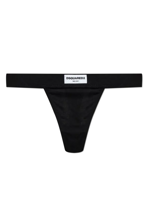 Dsquared2 Laces With Logo Patch - Black