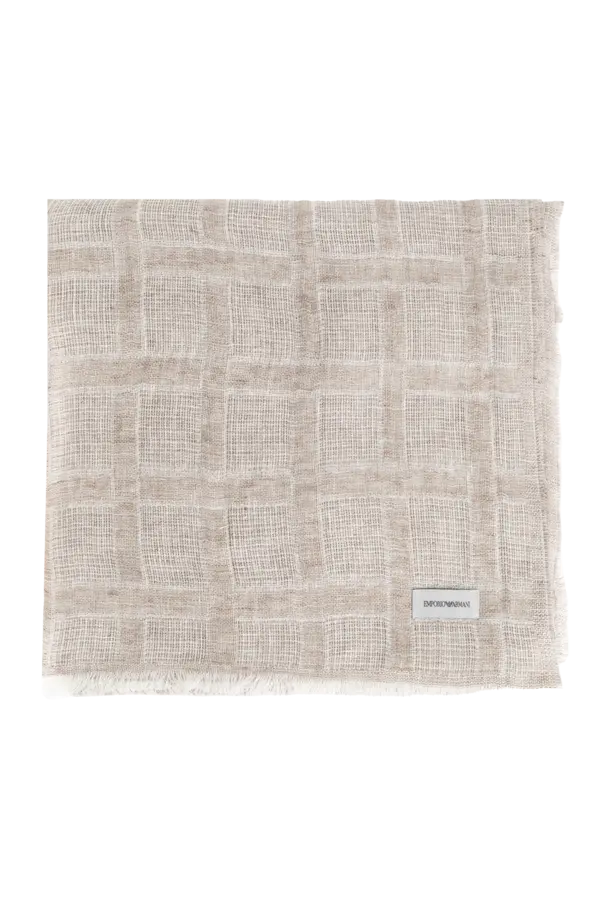 Emporio Armani Scarf With Lurex Thread - Beige