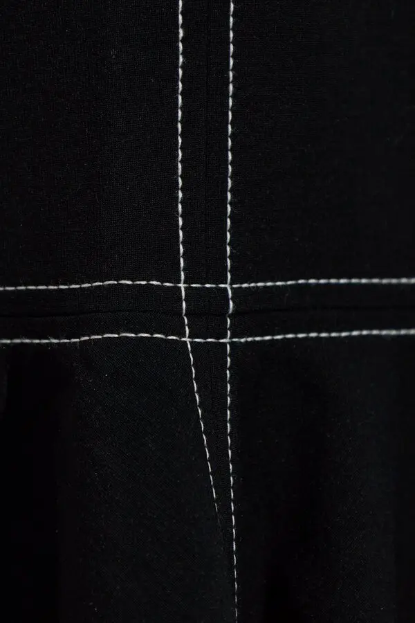 AMI Paris Sleeveless Dress With Contrast Stitching