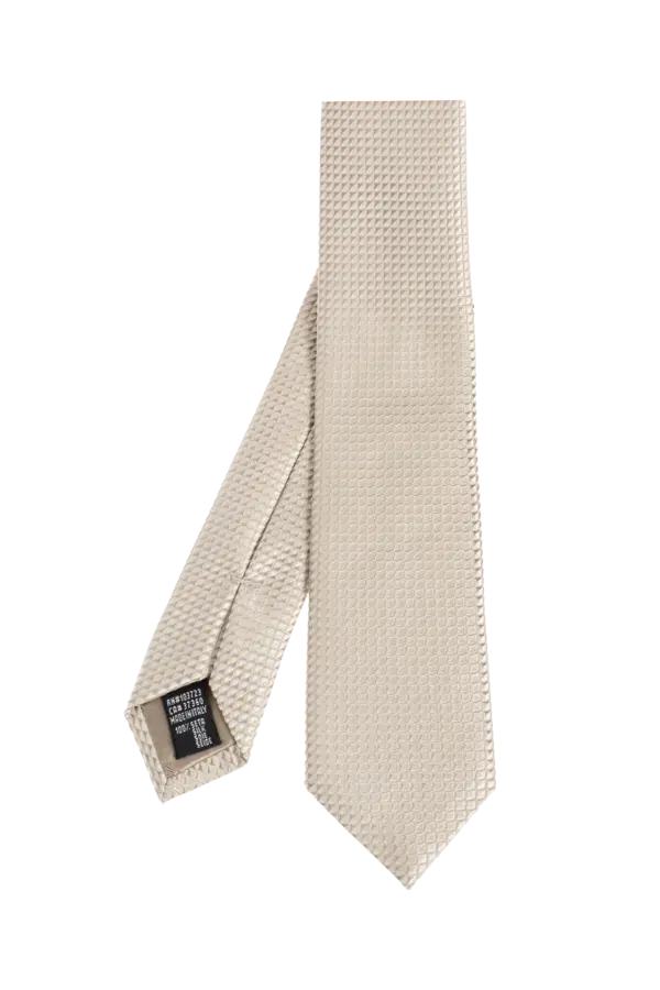Emporio Armani Silk Neck Tie - Beige