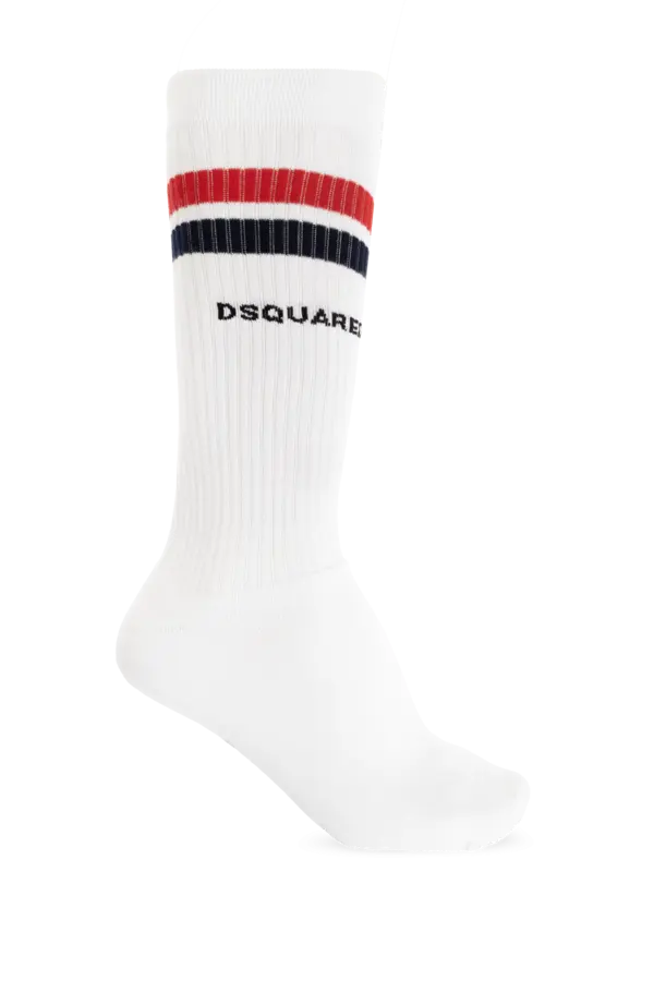 Dsquared2 Logo Socks - White