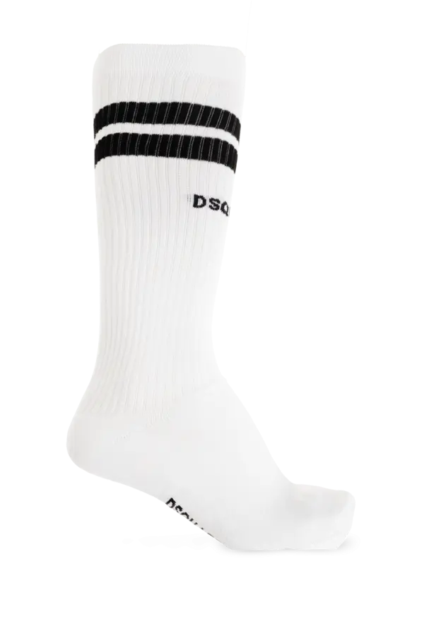 Dsquared2 Socks With Logo - White