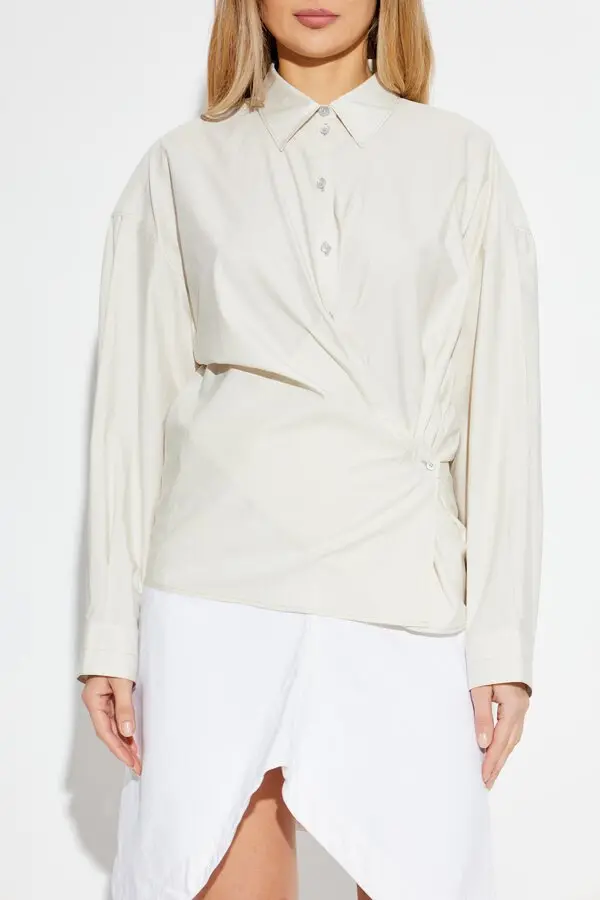 LEMAIRE Wrap Tie Shirt - Grey