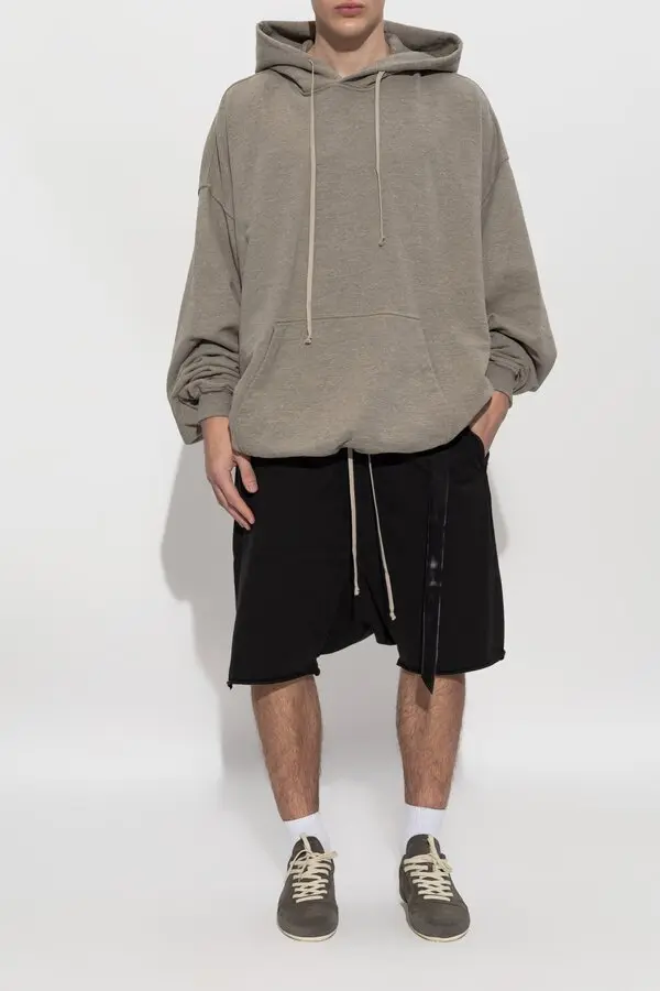 Rick Owens Hun' Hooded Sweatshirt - Grey