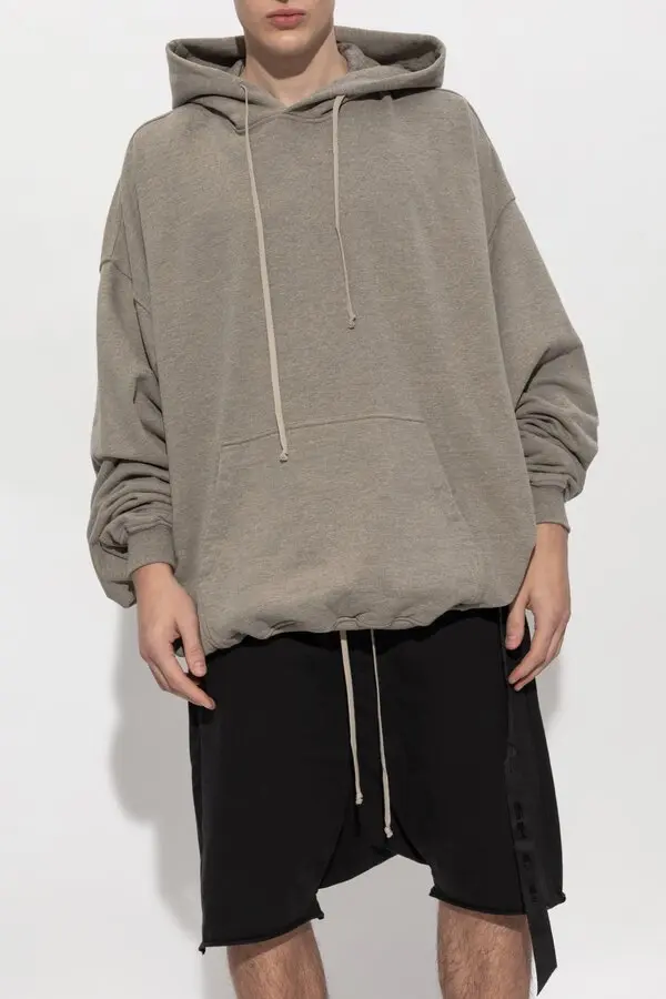 Rick Owens Hun' Hooded Sweatshirt - Grey