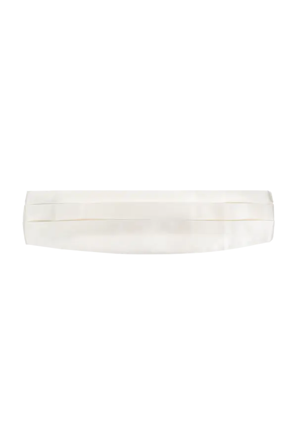 Giorgio Armani Silk Cummerbund - White