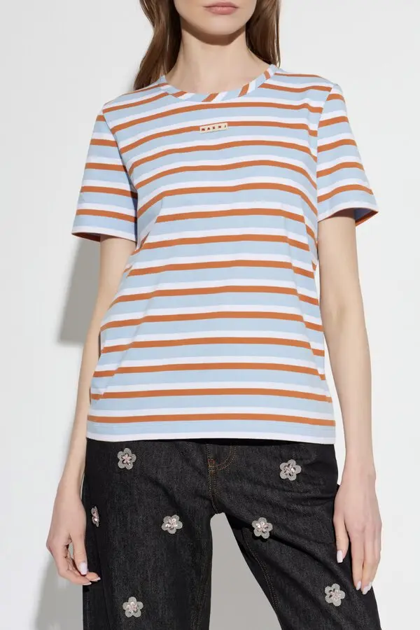 Marni Striped Pattern Regular Fit T-shirt