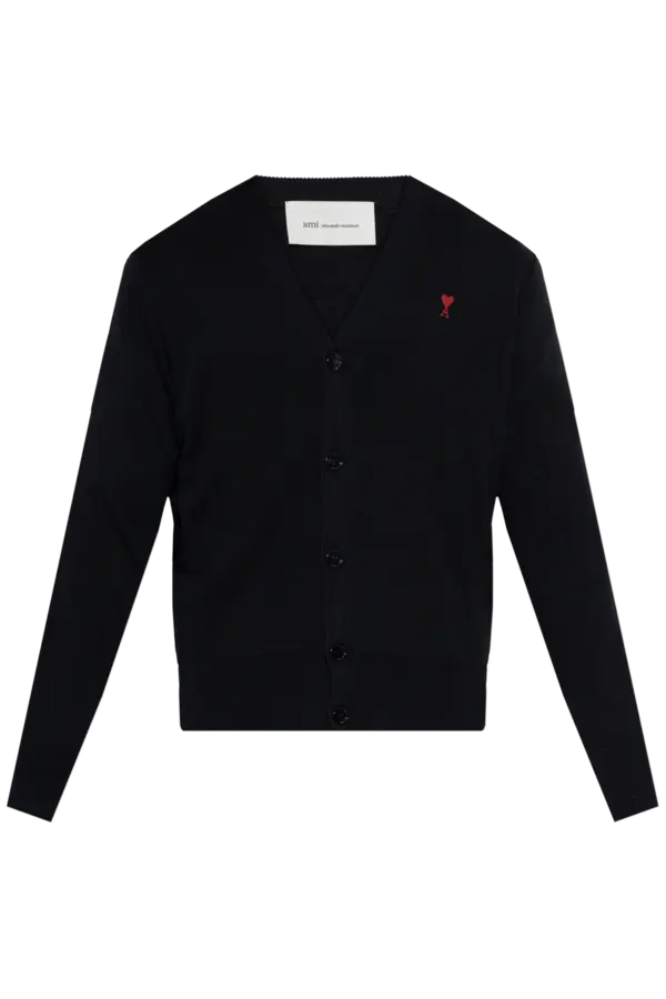 Ami Wool Cardigan - Black