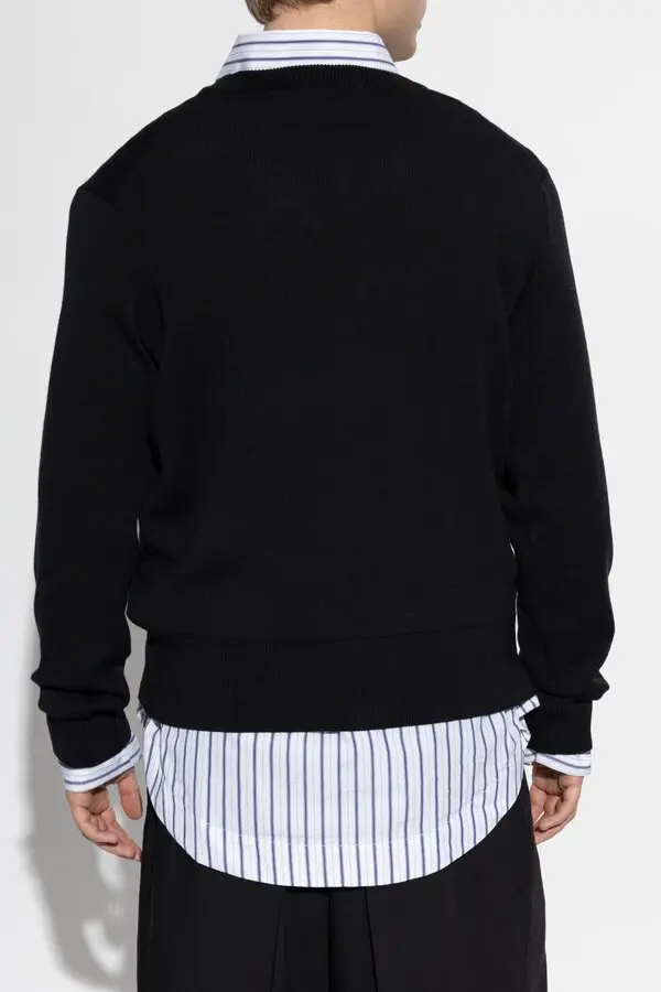 AMI Paris Wool Cardigan - Black