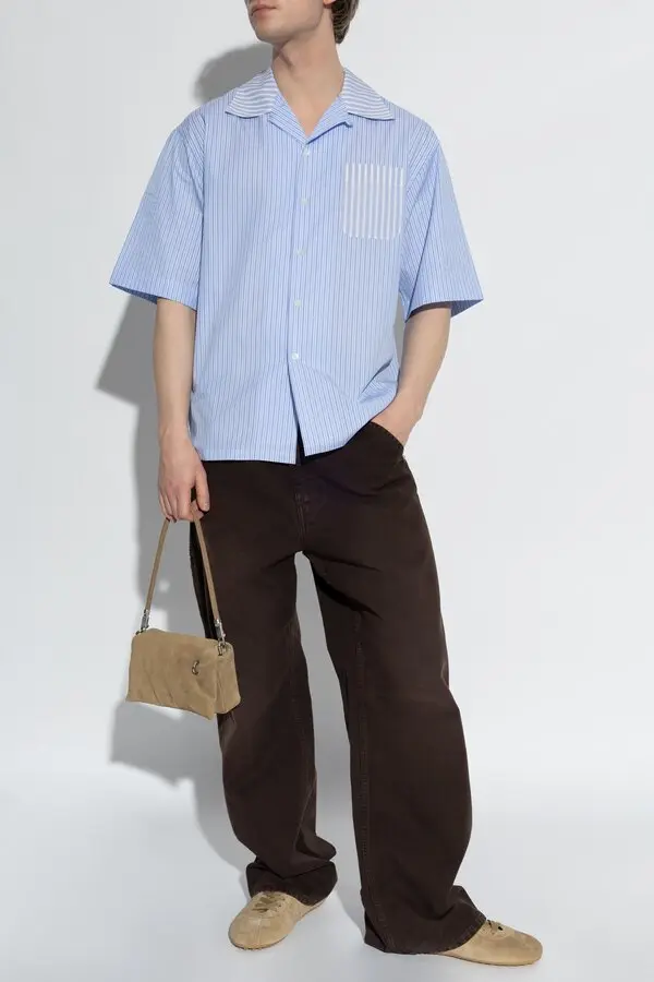 Marni Wide-leg Rigid Denim Jeans - Brown