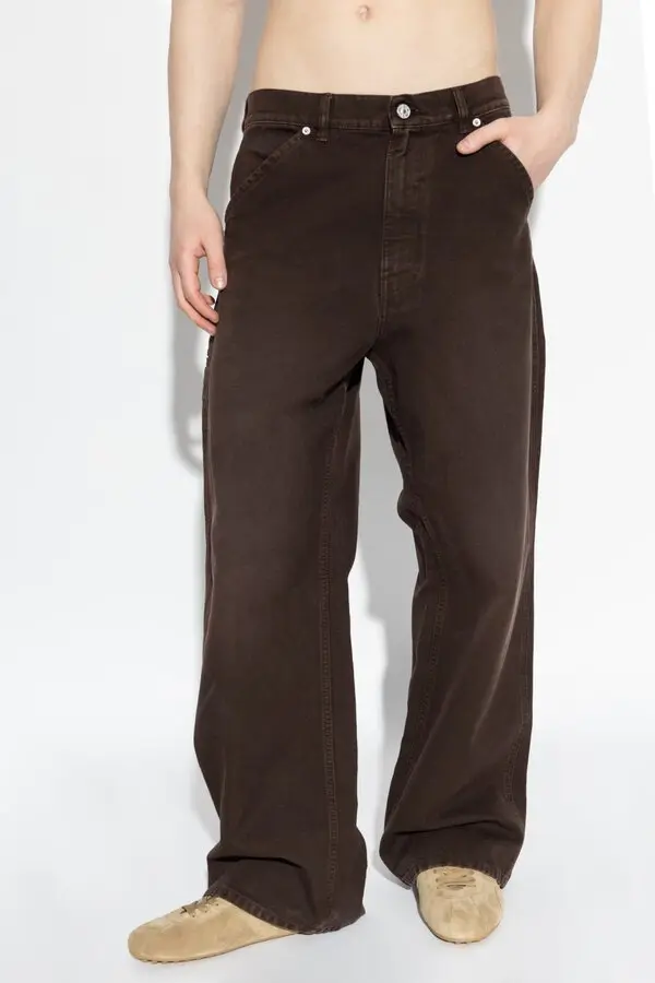 Marni Wide-leg Rigid Denim Jeans - Brown