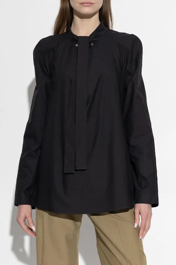 LEMAIRE Cotton And Silk Shirt - Black