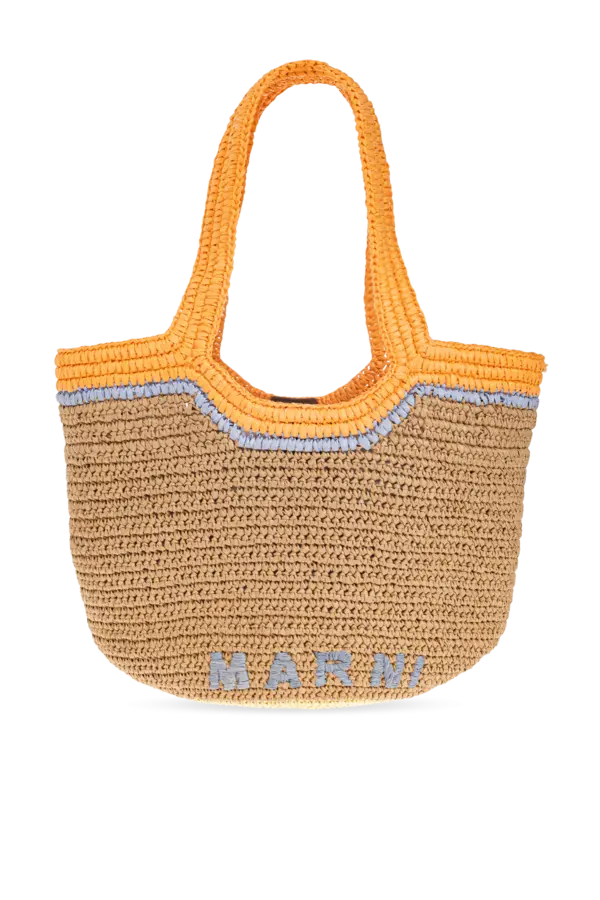Marni Woven Shopper Tote - Beige