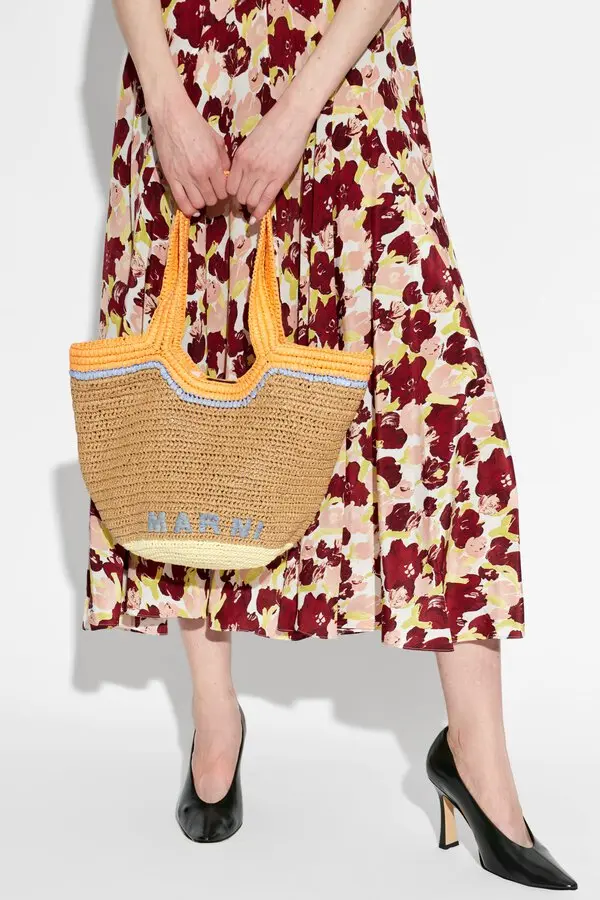 Marni Woven Shopper Tote - Beige