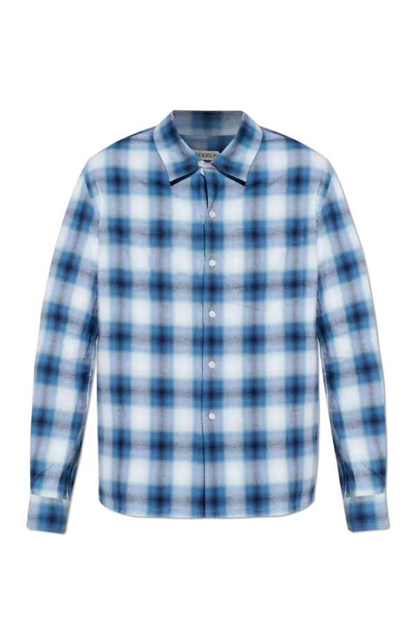 JW Anderson Shirt With A Check Pattern - Blue