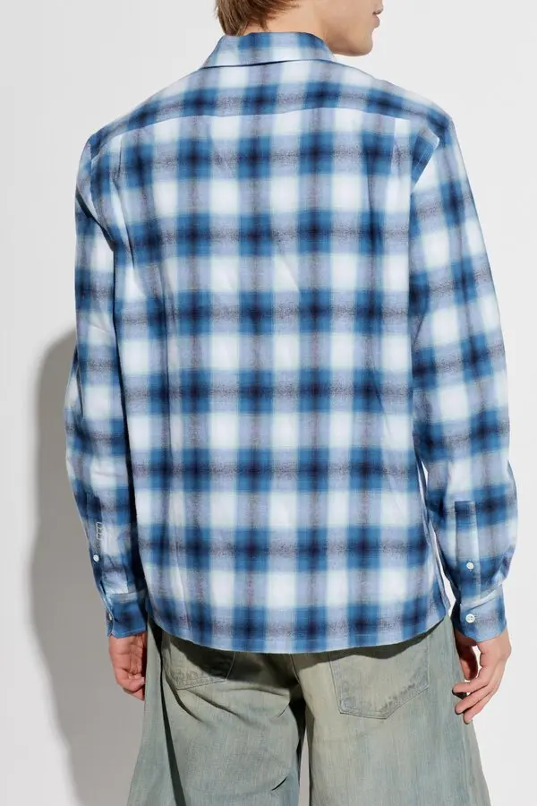 JW Anderson Shirt With A Check Pattern - Blue