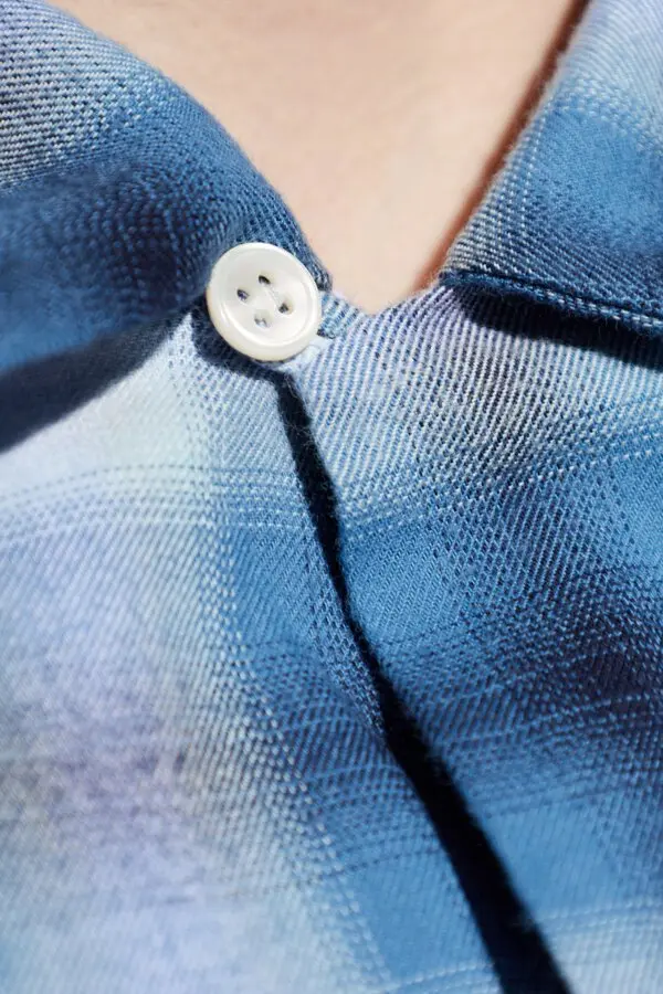 JW Anderson Shirt With A Check Pattern - Blue