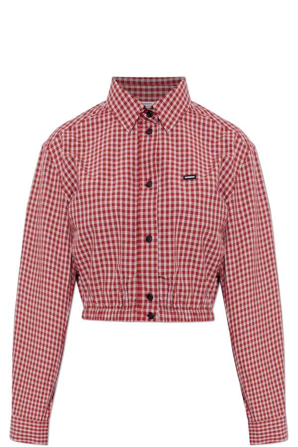 Vetements Check-patterned Cropped Shirt - Red