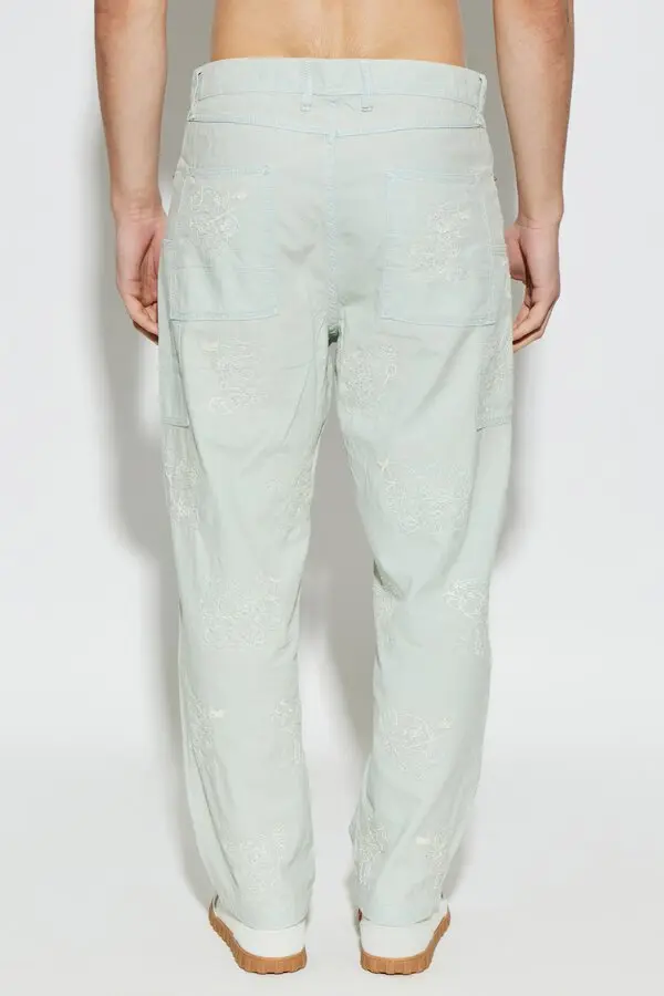 Kenzo Trousers With Embroidery