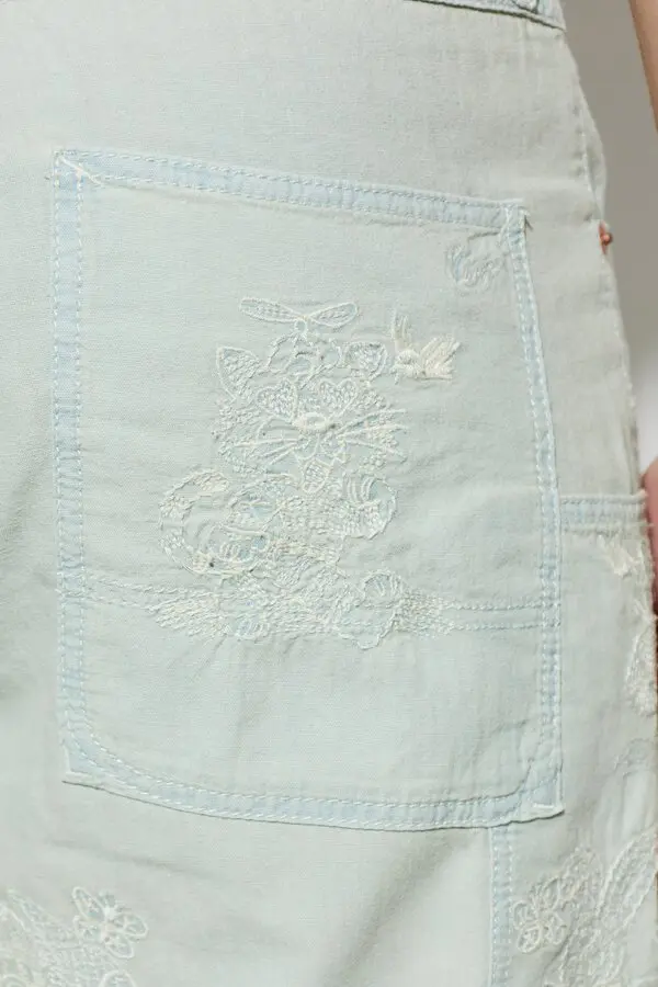 Kenzo Trousers With Embroidery