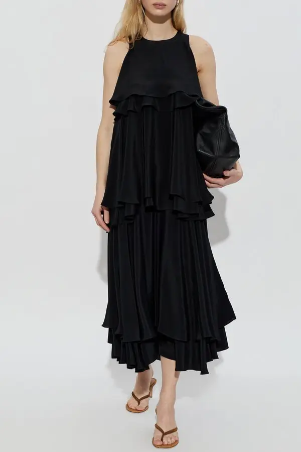 AMI Paris Ruffled Midi Dress