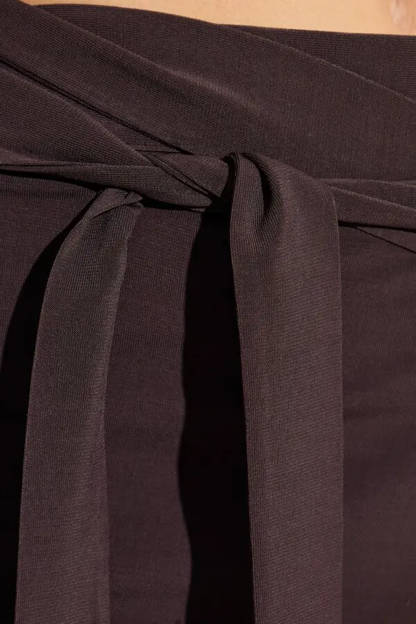 LEMAIRE Skirt With Decorative Draping - Brown