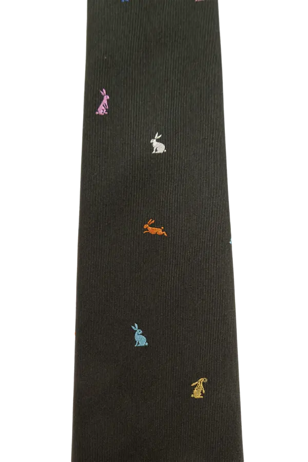Paul Smith Embroidered Silk Neck Tie - Green