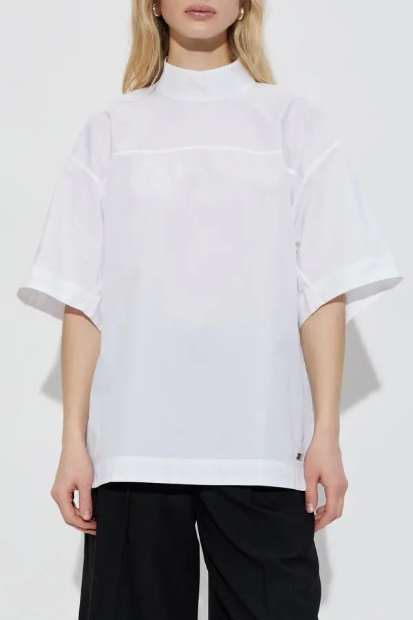 AMI Paris Stand-up Collar Shirt - White