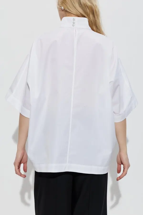 AMI Paris Stand-up Collar Shirt - White