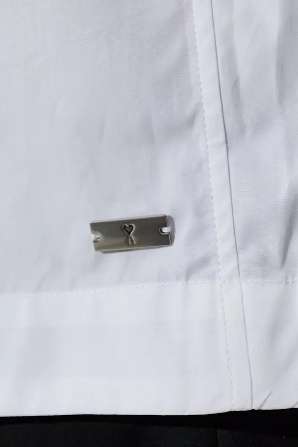 AMI Paris Stand-up Collar Shirt - White