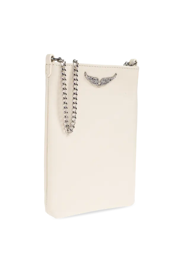 Zadig&Voltaire Leather Phone Case On A Chain - Cream