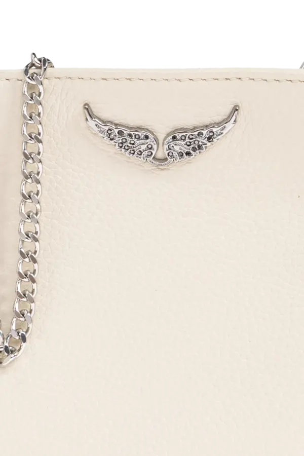 Zadig&Voltaire Leather Phone Case On A Chain - Cream