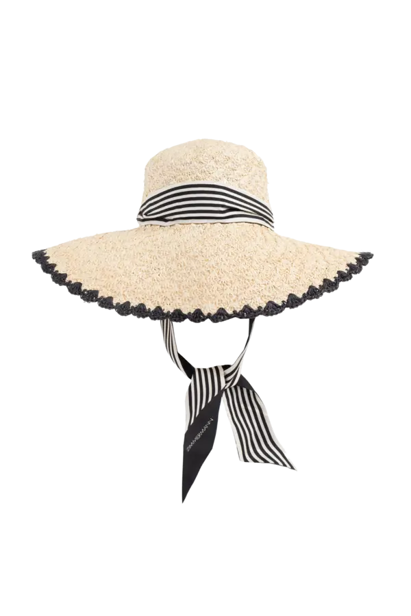 Zimmermann Tied Straw Hat - Cream