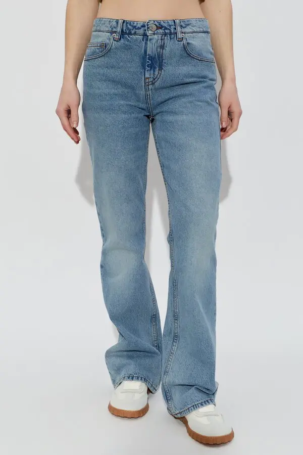 AMI Paris Flared Leg Jeans - Blue