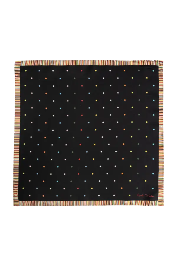 Paul Smith Pocket Square With Print - Black