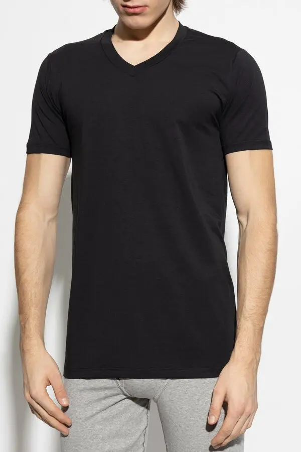TOM FORD Undershirt T-shirt With V-neck - Black