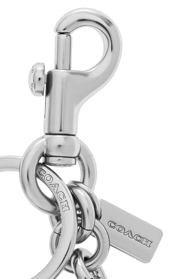 COACH Keyring With Logo Pendant - Silver