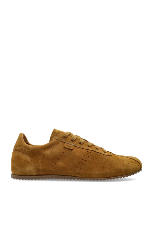 AMI Paris Leather Low-top Sneakers - Brown