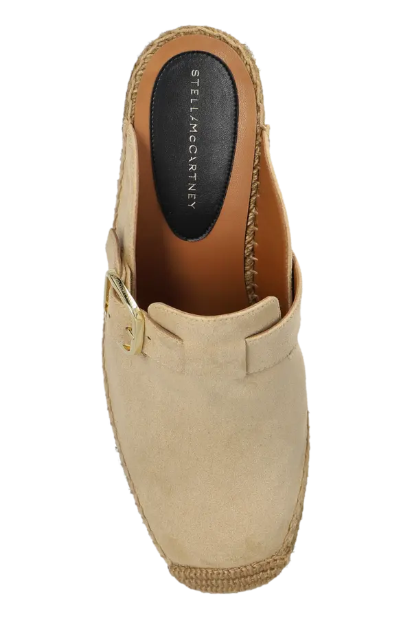 Stella McCartney Wedge-heeled Mule With Braided Detailing - Beige